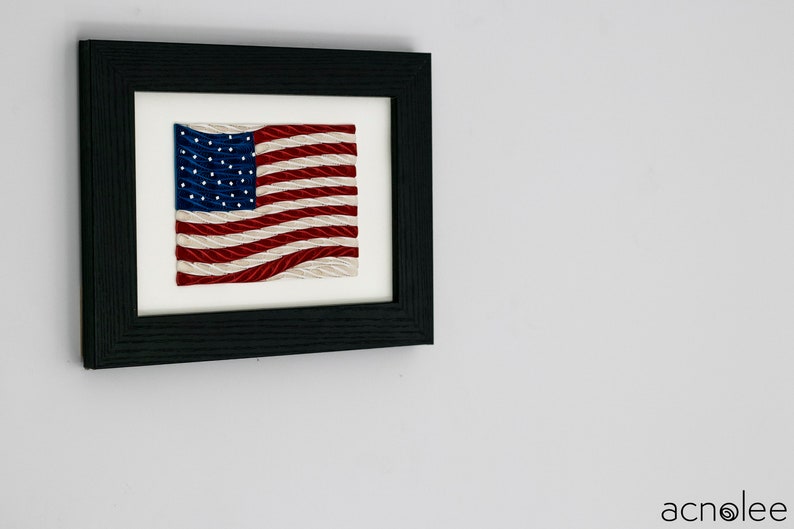 3D Quilled A5 Quilling Wall Art American Flag USA Gift Without | Etsy