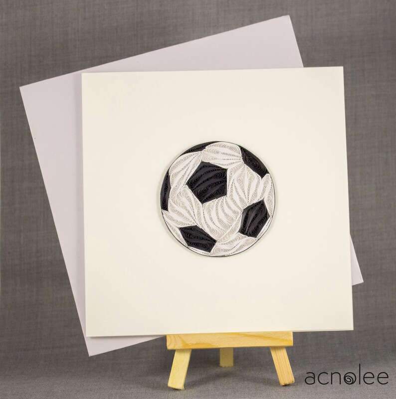 3D Blank Quilled Card Happy Birthday Football Quilling Card - Etsy