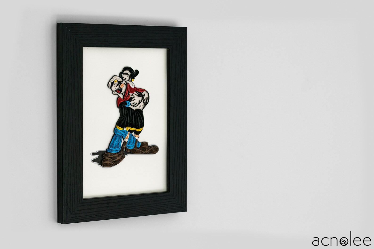 3D Quilled A5 Quilling Wall Art Popeye and Olive Gift Without Frame Not ...