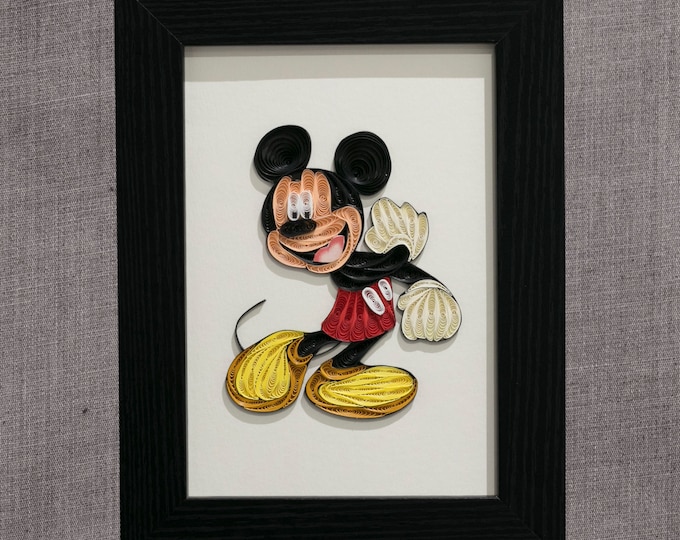 3D Quilled A5 Quilling Wall Art Disney Mickey Mouse Gift Without Frame ...