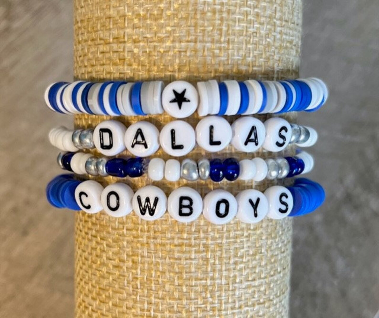 Dallas Cowboys Bracelet Womens Sports Bracelet Spirit Stacked Bracelet ...