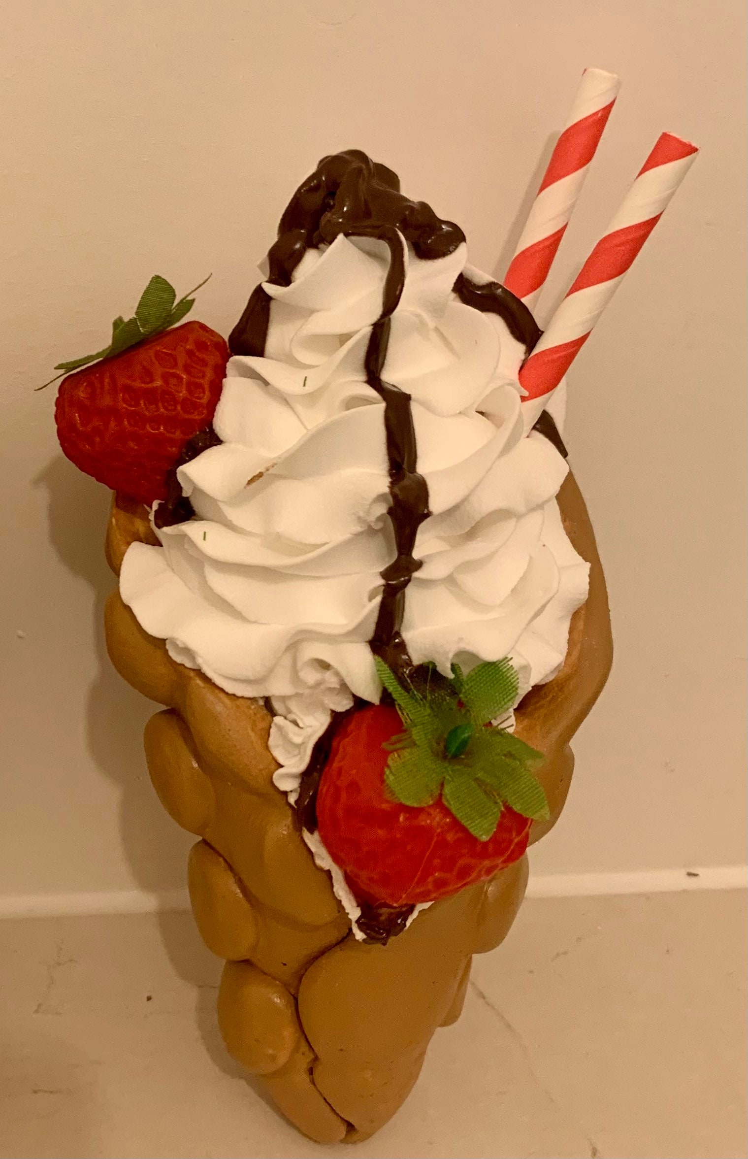 Fake Bubble Waffle Ice Cream Cone Prop Display Cosplay - Etsy UK