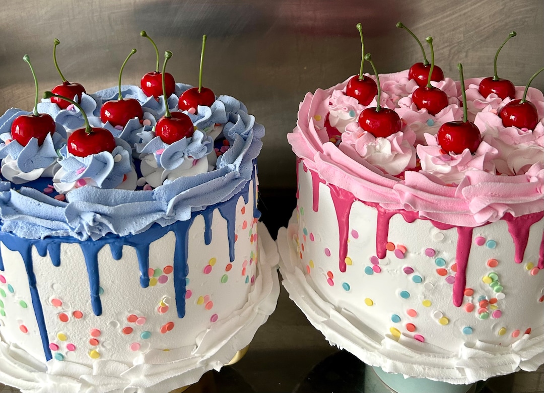 Fake Pink Drip Party Cake Prop Display Centrepiece - Etsy