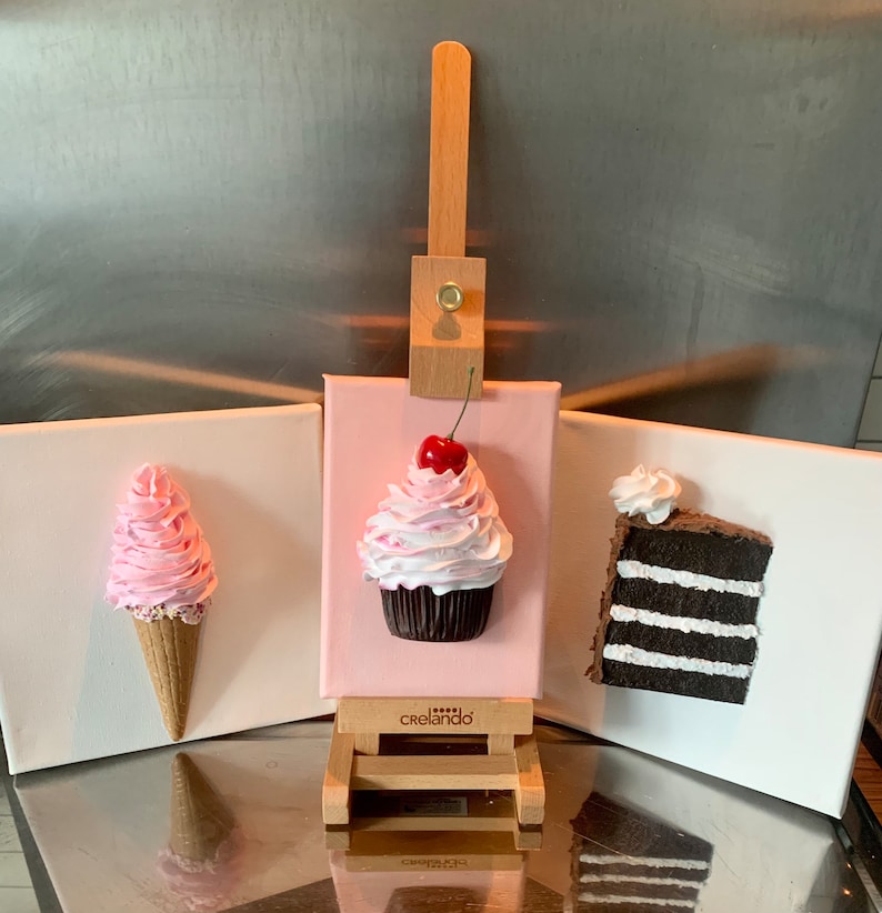 3d 5x7in Cupcake Canvas Wall Art for Kitchen Home Display - Etsy