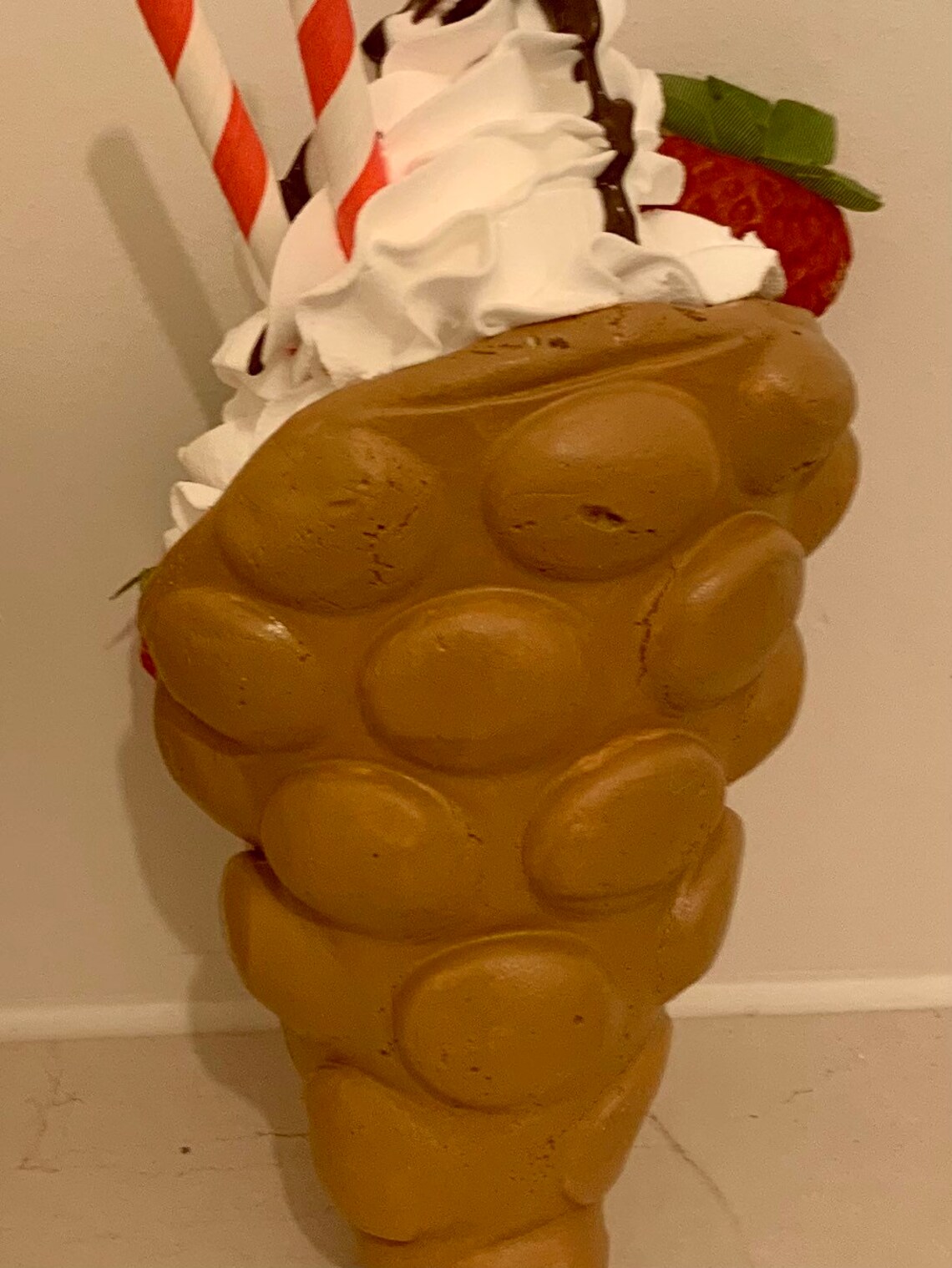 Fake Bubble Waffle Ice Cream Cone Prop Display Cosplay - Etsy UK