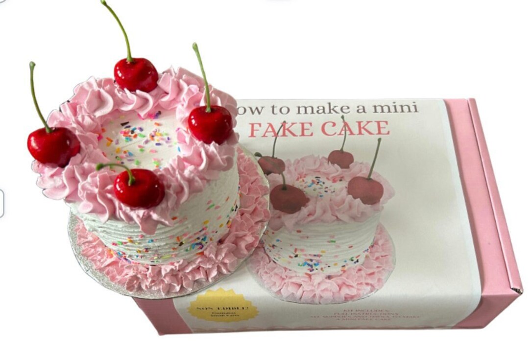 How to Make a Mini Fake Bake Cake DIY Craft Kit Faux Cakes - Etsy New ...
