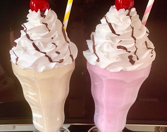 Fake Milkshake Prop All Flavours Made Retro American Diner - Etsy