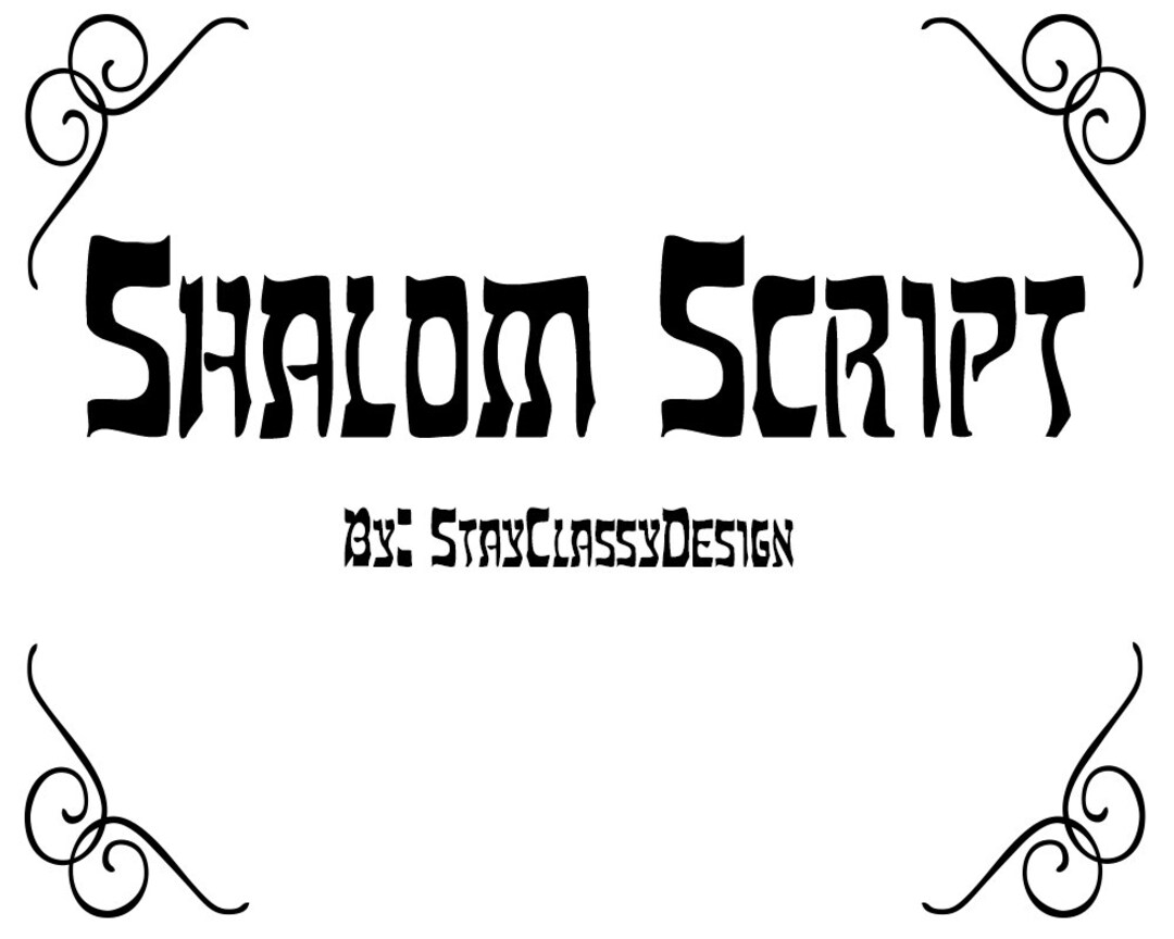 Shalom Script Font | Handwritten Calligraphy Typeface | Digital ...