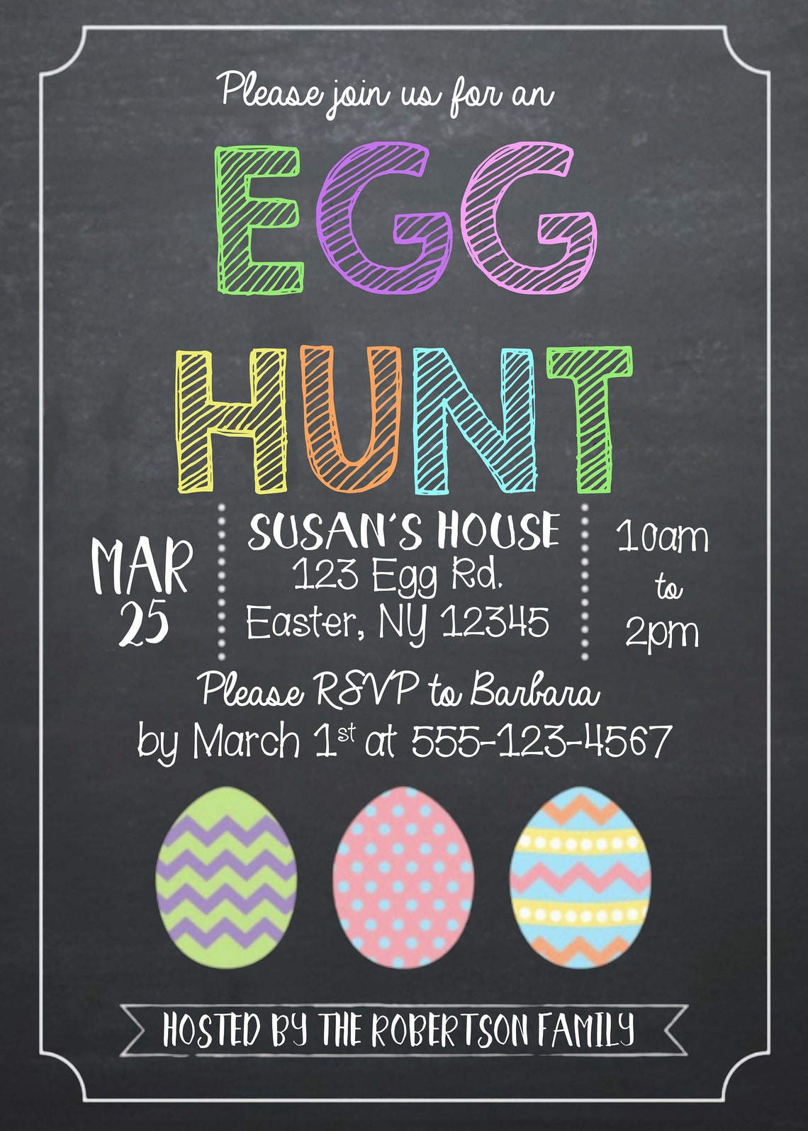 Easter Egg Hunt Invitation Egg Hunt Easter Egg Hunt Egg Hunt Invite ...