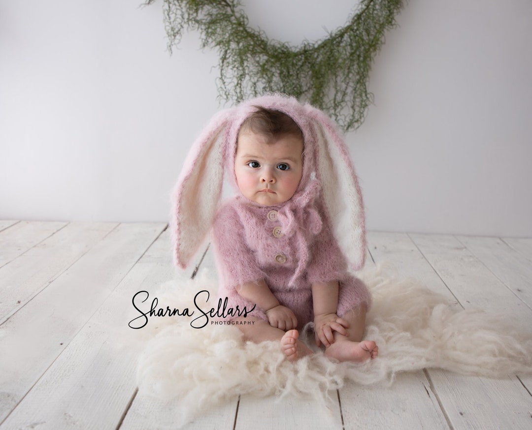 Sitter Bunny,sitter Props,bunny Outfit,bunny Set,easter Props,knitted ...