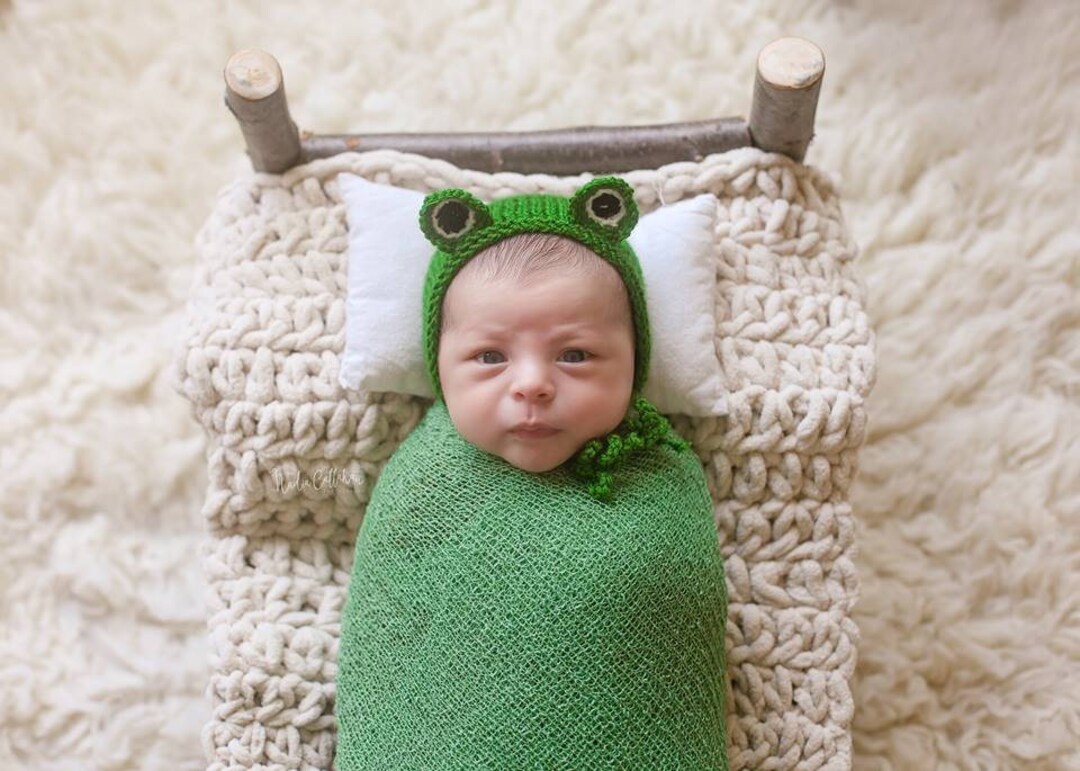 Newborn Frog,frog Bonnet,newborn Props,knitted Bonnet,knitted Frog ...