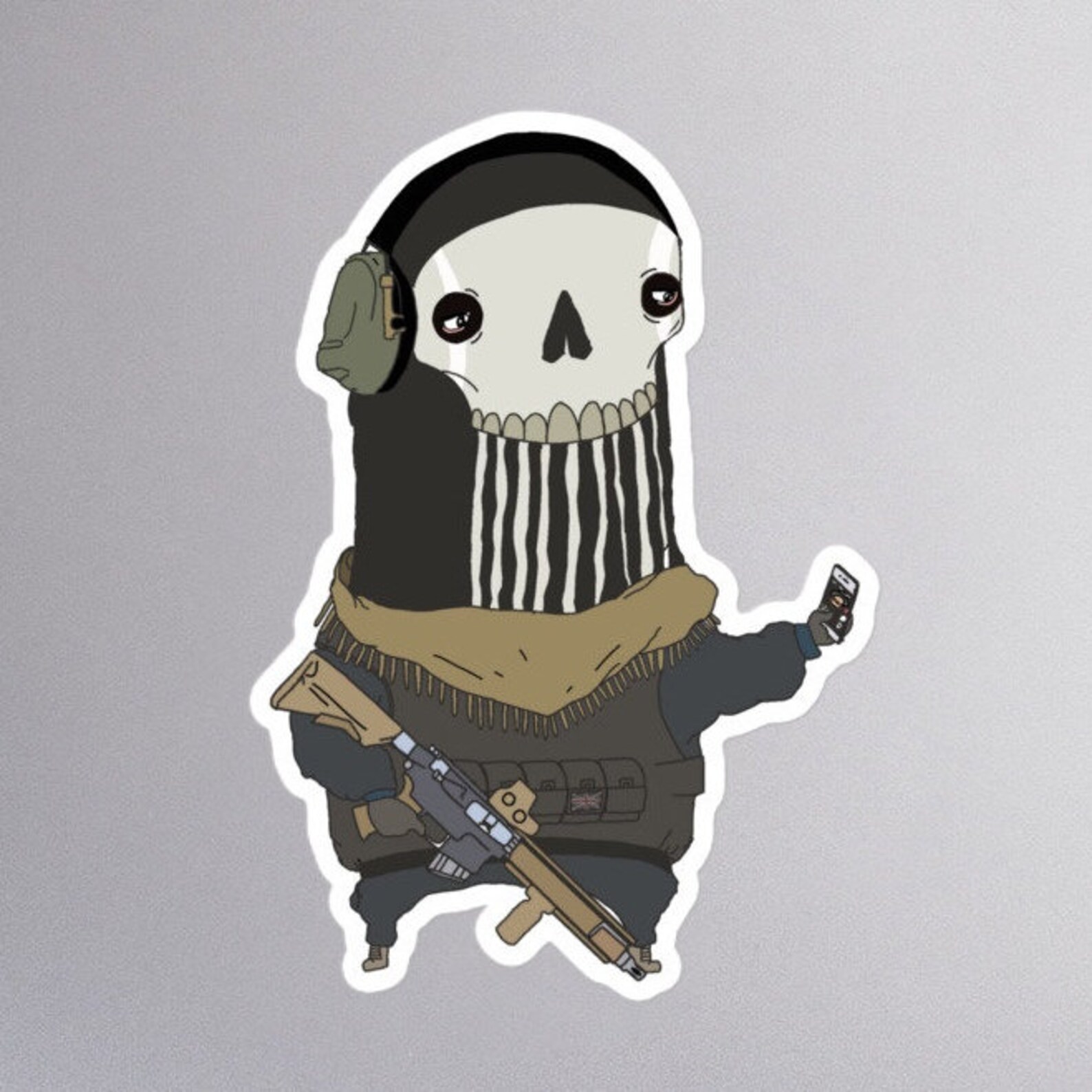 Call of Duty Funny Ghost Sticker, COD, Gaming Stickers, Warzone ...