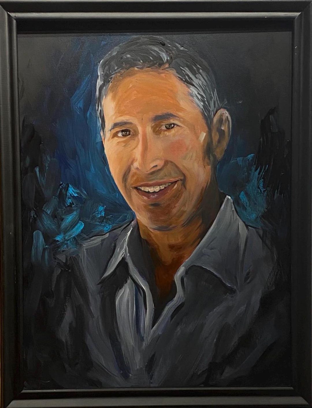 Hand-painted Moving Eye Portraitpainting: Customizable Spooky Gag Gift ...