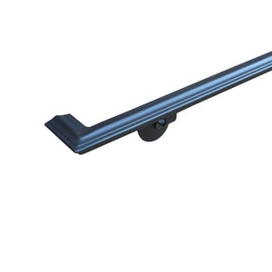 Hand Forged Modern Wrought Iron Handrail, End Wall Mount Steel Hand ...