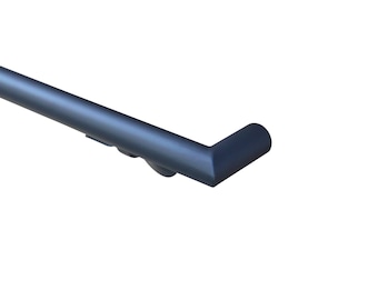 Round, Modern Wrought Iron Handrail, End Wall Mount Steel Hand Rail ...