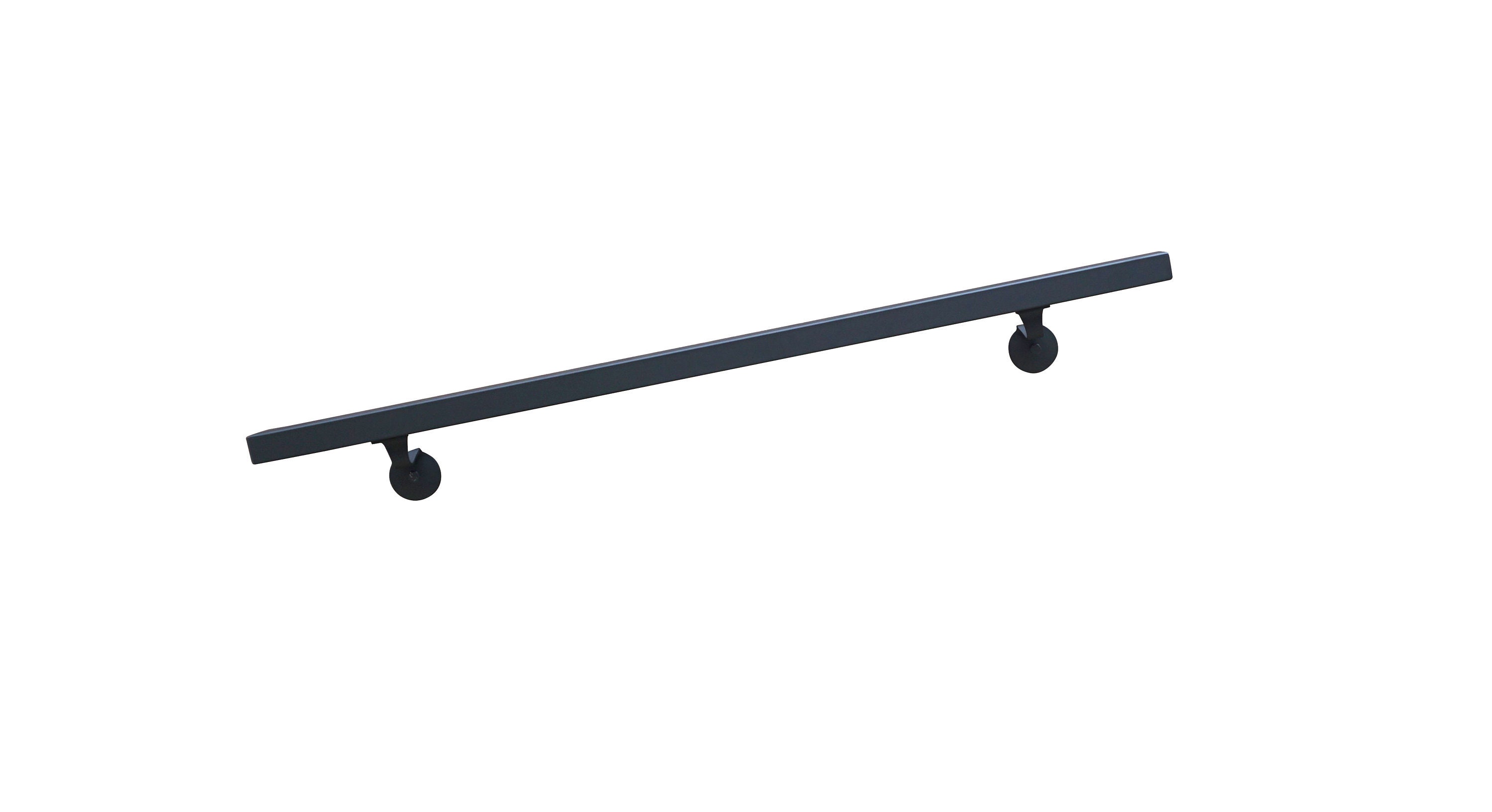 Modern Wrought Iron Handrail, End Wall Mount Steel Hand Rail, Stair ...