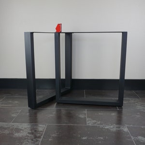 Steel Iron Metal Table Legs / Bases H Shape Set of 2 W/ Leveling Feet ...