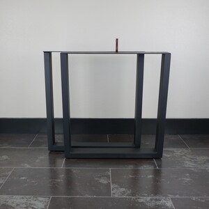 Steel Iron Metal Table Legs / Bases H Shape Set of 2 W/ Leveling Feet ...