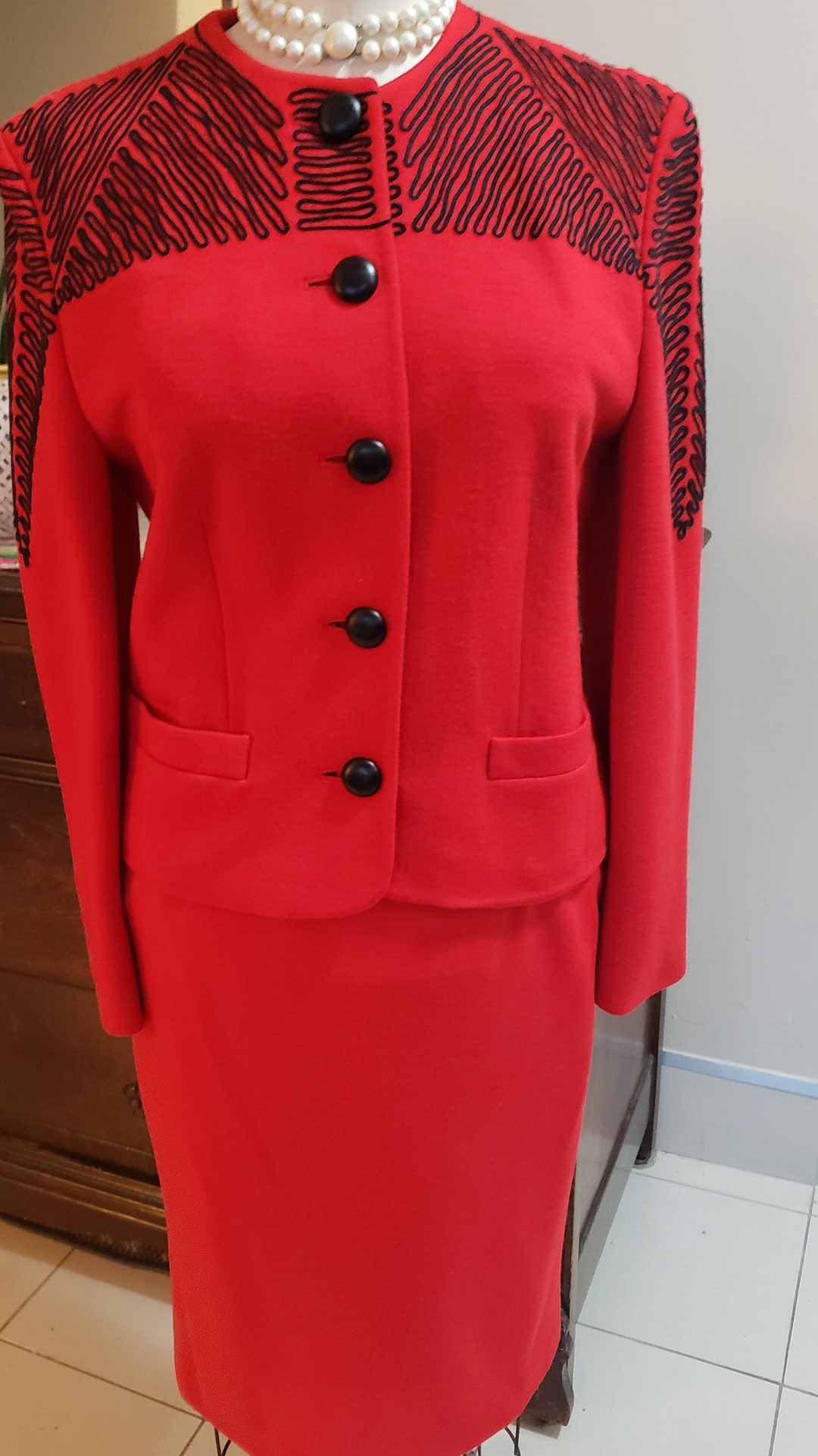 Vintage LOUIS FERAUD Made in Germany Luxurious Lady Office Outfit Hot ...