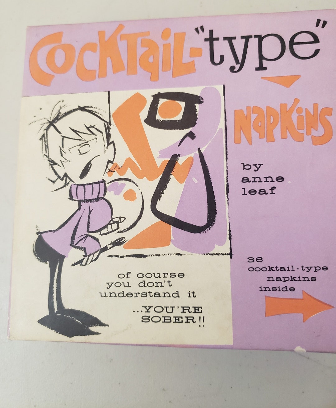 Vintage Set of Novelty Cocktail Paper Napkins, Humorous Cocktail type ...