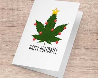 Weed Christmas Card | Etsy