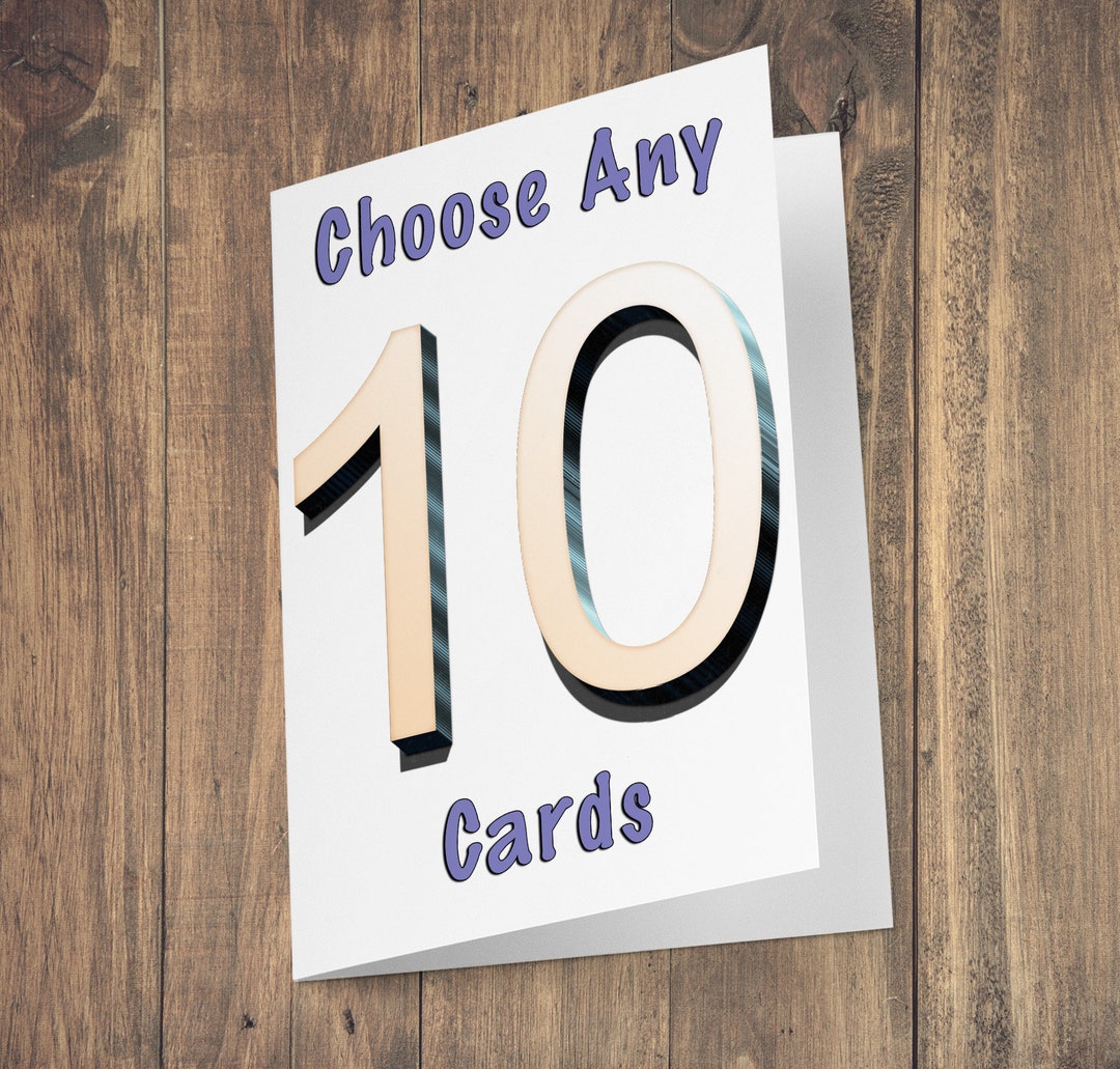 Choose Any 10 Cards - *free Shipping* - Etsy