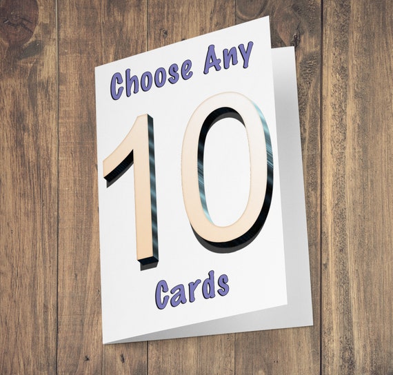 Choose Any 10 Cards Free Shipping | Etsy