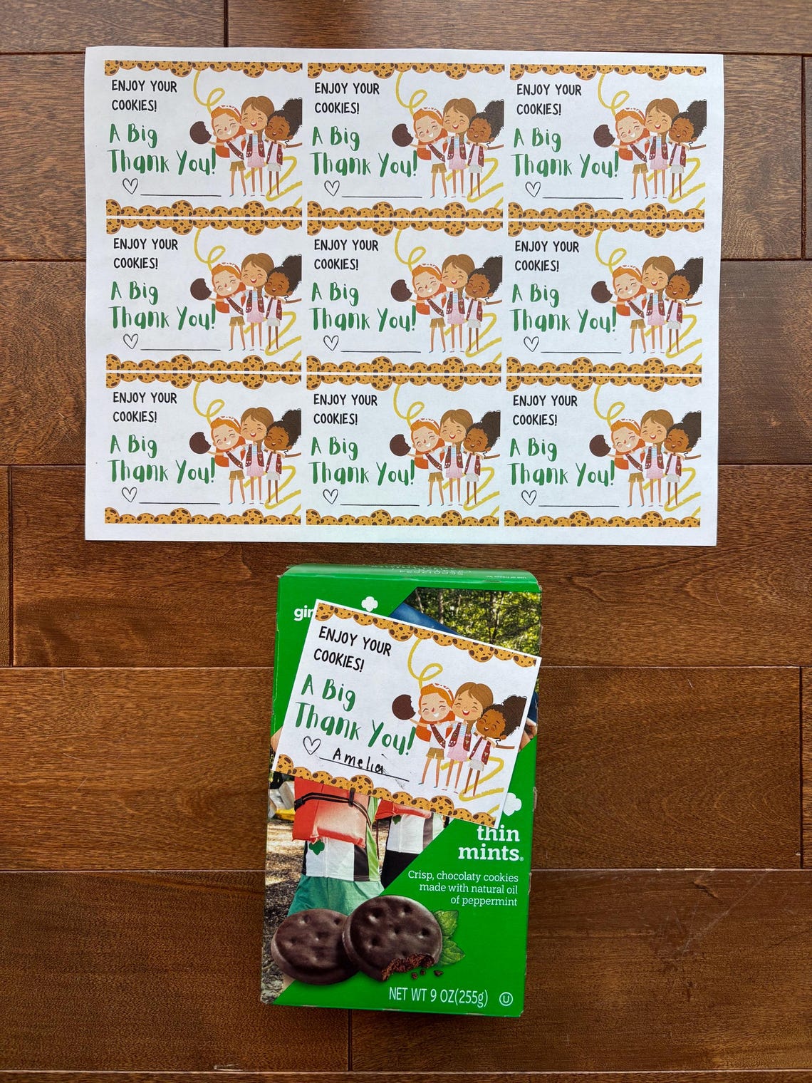 Brownie Girl Scout Cookie Thank You Note | Girl Scout Cookie Digital ...