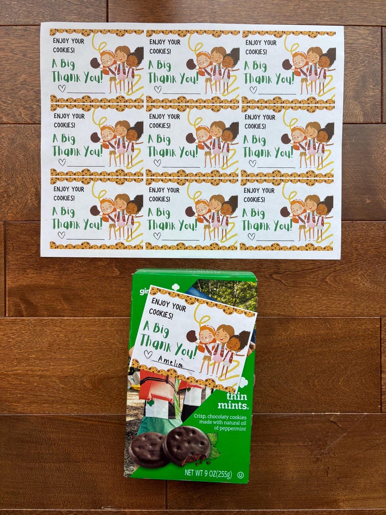 Brownie Girl Scout Cookie Thank You Note | Girl Scout Cookie Digital ...