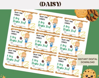 Girl Scout Cookie Thank You Note Girl Scouts Printable Girl Scout Card ...