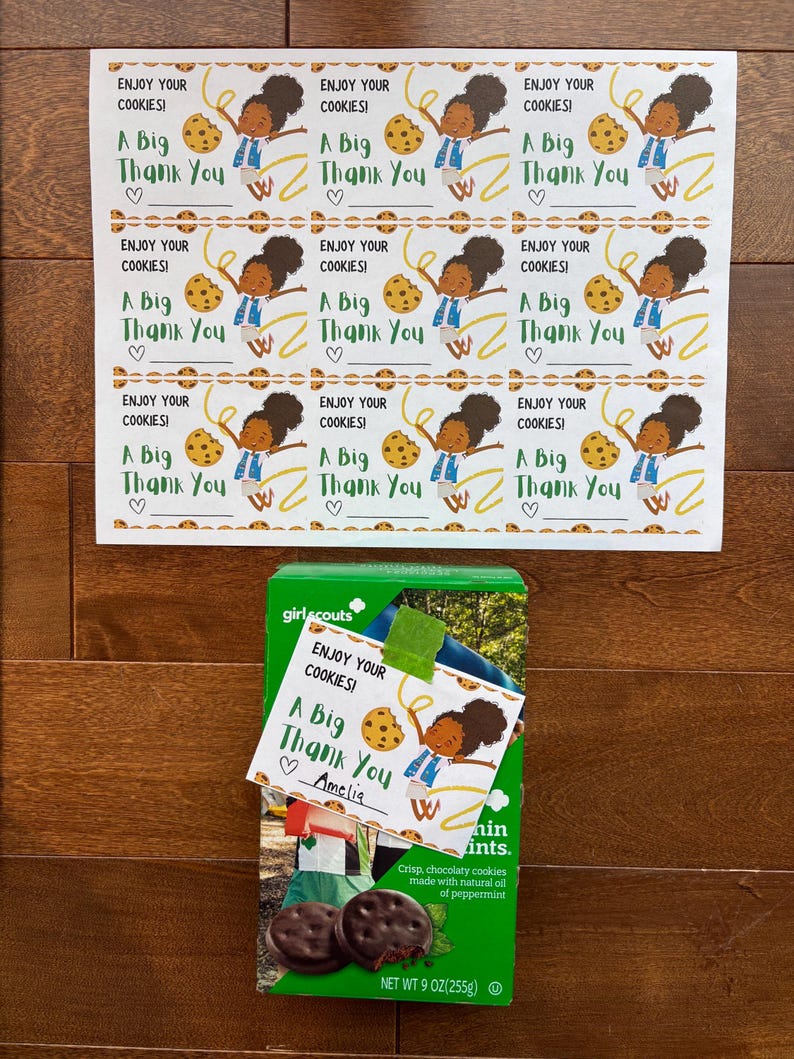 Daisy Girl Scout Cookie Thank You Note | Girl Scout Cookie Digital ...