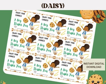 Daisy Girl Scout Cookie Thank You Note | Girl Scout Cookie Digital ...
