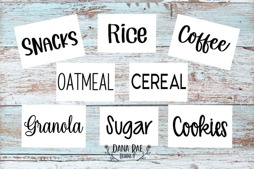 Canister Label, Pantry Label, Home Organization, Kitchen Organization ...