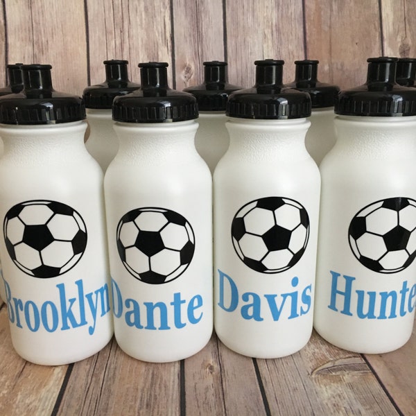 Soccer Water Bottle - Etsy
