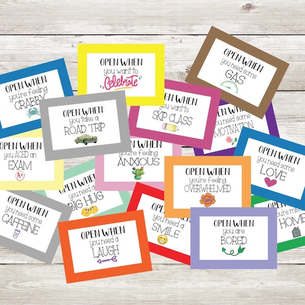 Open When College Envelopes - Etsy