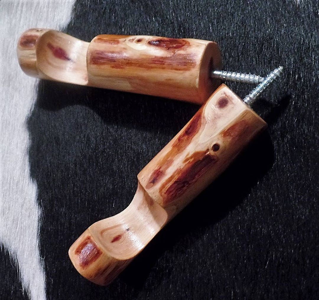 One Pair of Wood Curtain Rod Brackets, Rustic Wall Brackets, Corbels ...