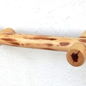 Natural Wood Towel Rack, Handmade Rustic Wooden Towel Bar, Bath Towel ...