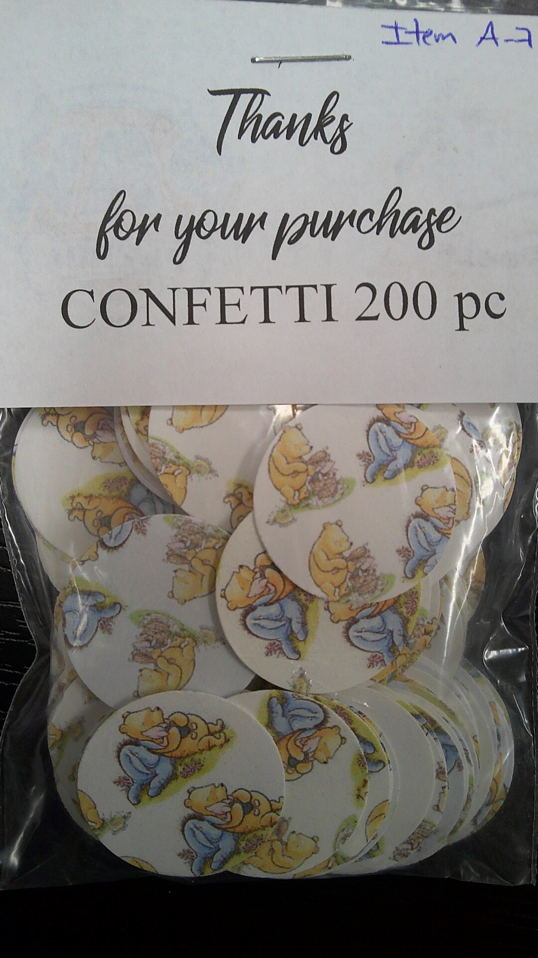 Ready to Ship , Winnie the Pooh Themed Confetti 200 Pieces , Baby ...