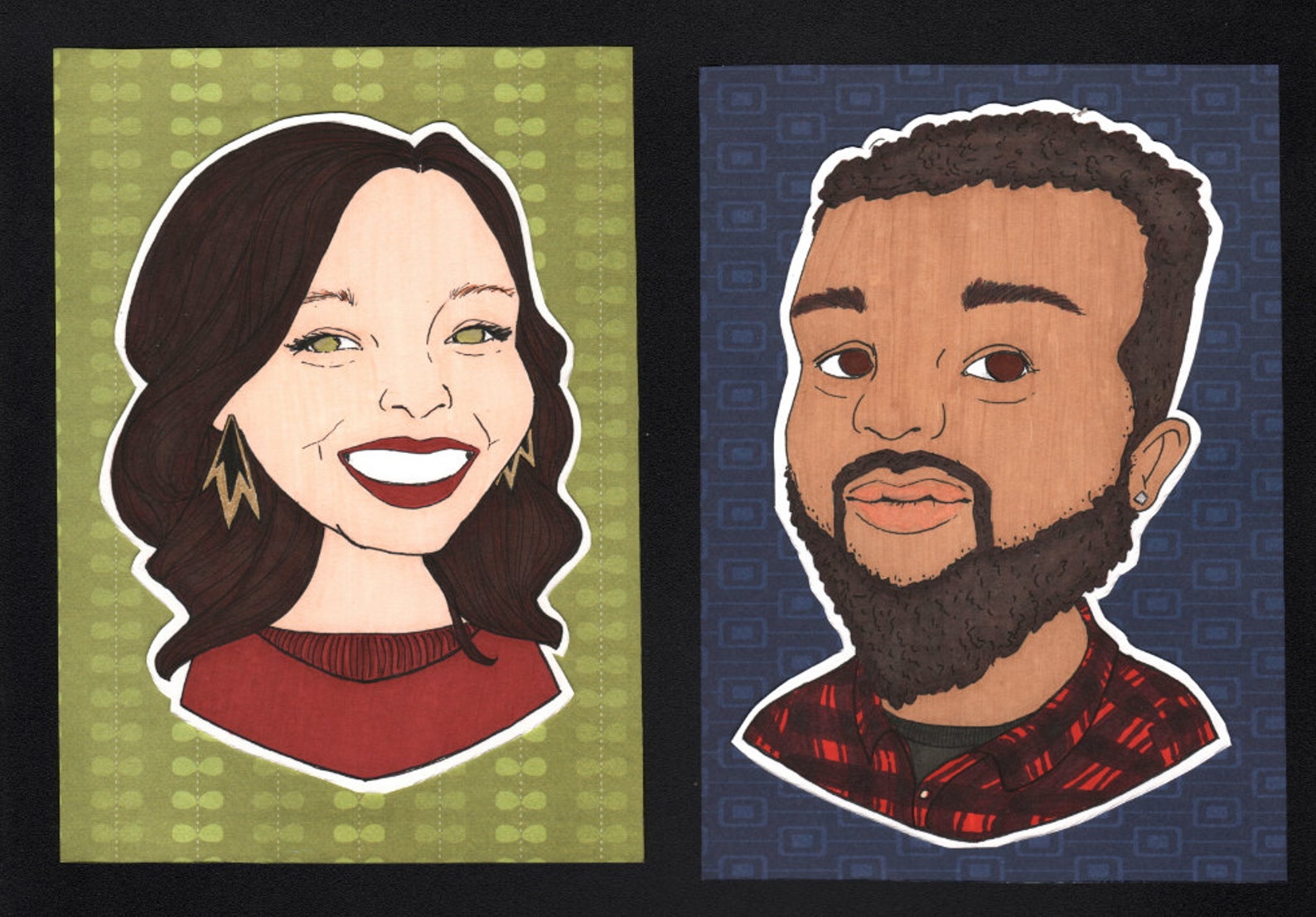 Personalized Cartoon Portrait | Etsy