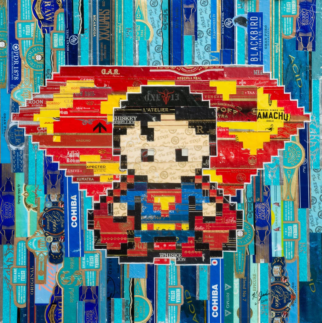 Superman 8-bit Cigar Band Portrait - Etsy