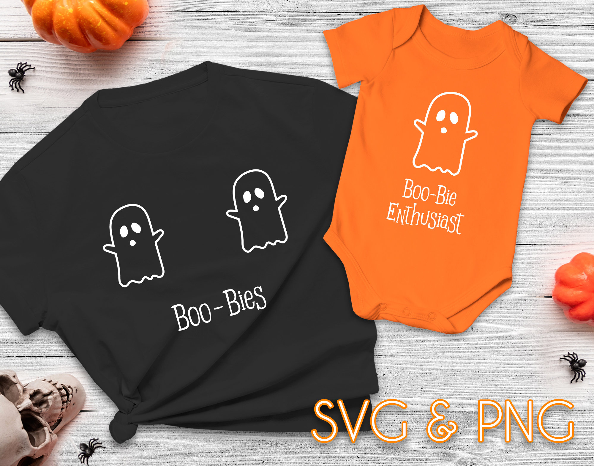 Mom & Baby Boo-bies Ghosts SVG PNG Cut File for Cricut, Funny Cute ...