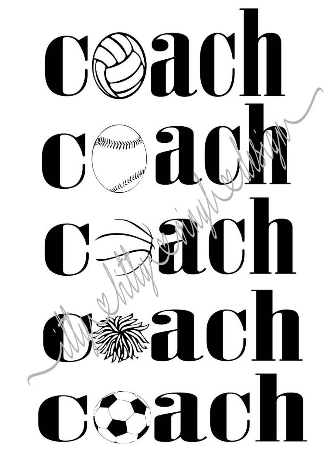 Coach Instant Download Svg/dxf/png/pdf Files - Etsy