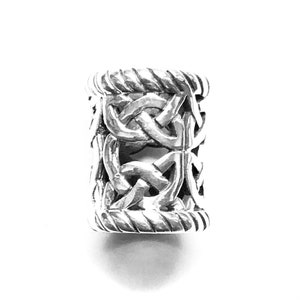 Large Kai's BEARD/HAIR Gossamer BEAD Silver (made by Viking Kristall ...