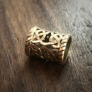 Large Kai's BEARD/HAIR Gossamer BEAD Bronze (made by Viking Kristall ...