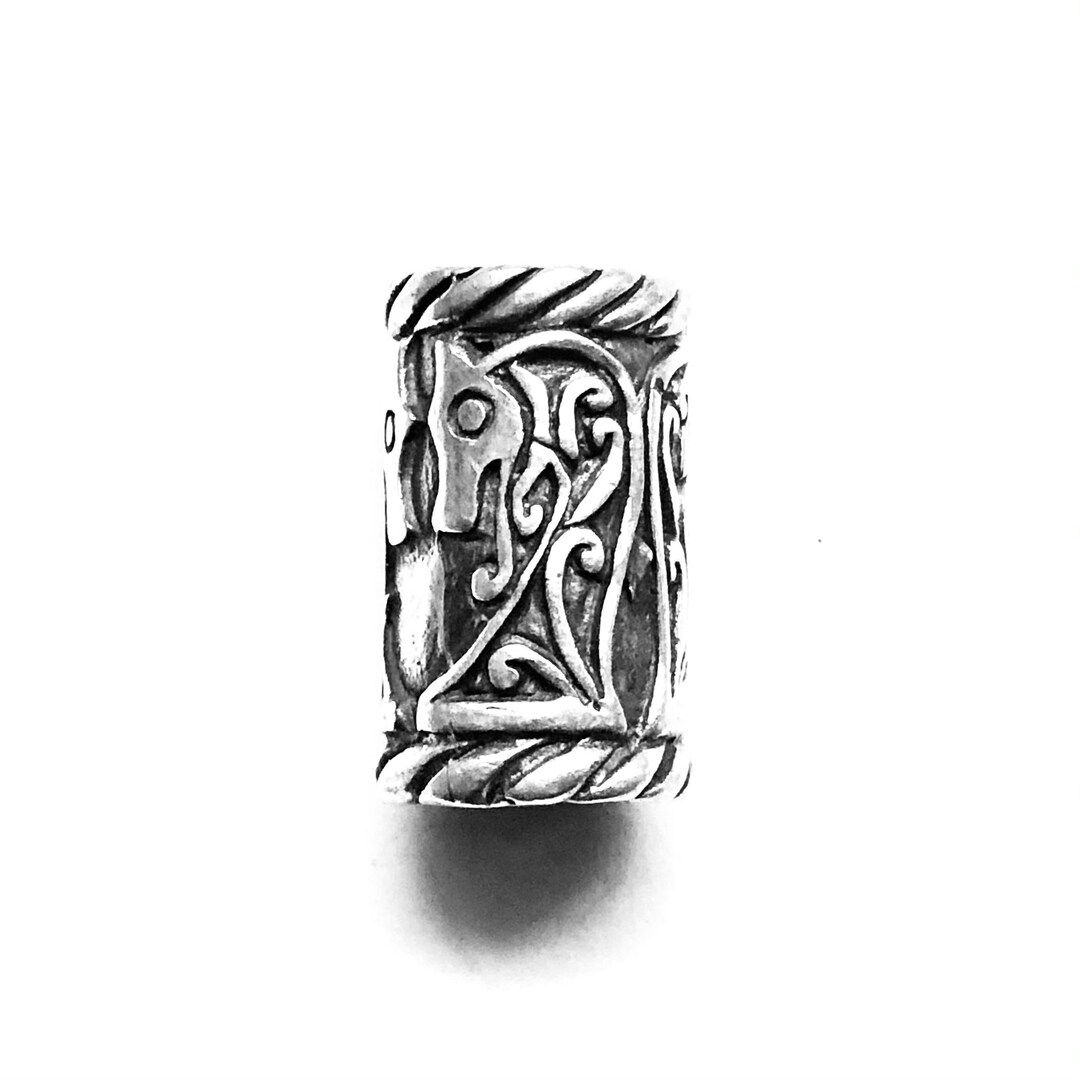Kai's BEARD/HAIR Sleipnir BEAD Silver (made by Viking Kristall) - Etsy