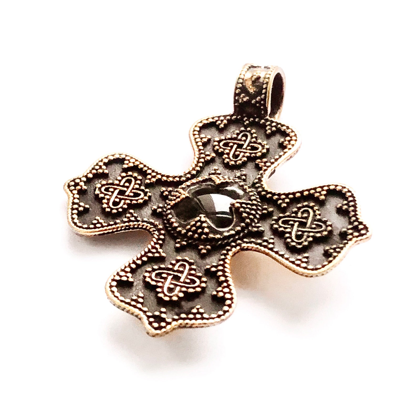 BYZANTINE BIRKA CROSS Onyx and Bronze (made by Viking Kristall) - Etsy UK