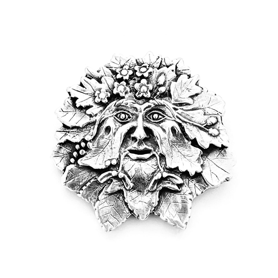 GREEN MAN BROOCH Silver (made by Viking Kristall) - Etsy