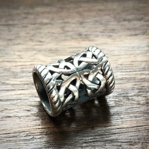 Large Kai's BEARD/HAIR Gossamer BEAD Silver (made by Viking Kristall ...