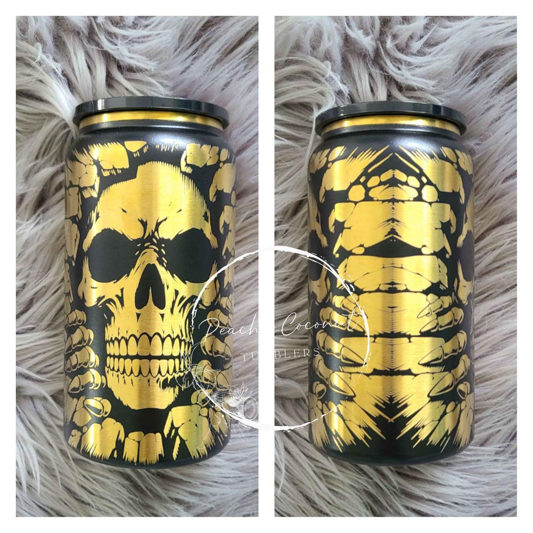 Father Mens Skull Themed 16oz Stainless Libby Tumbler - Etsy