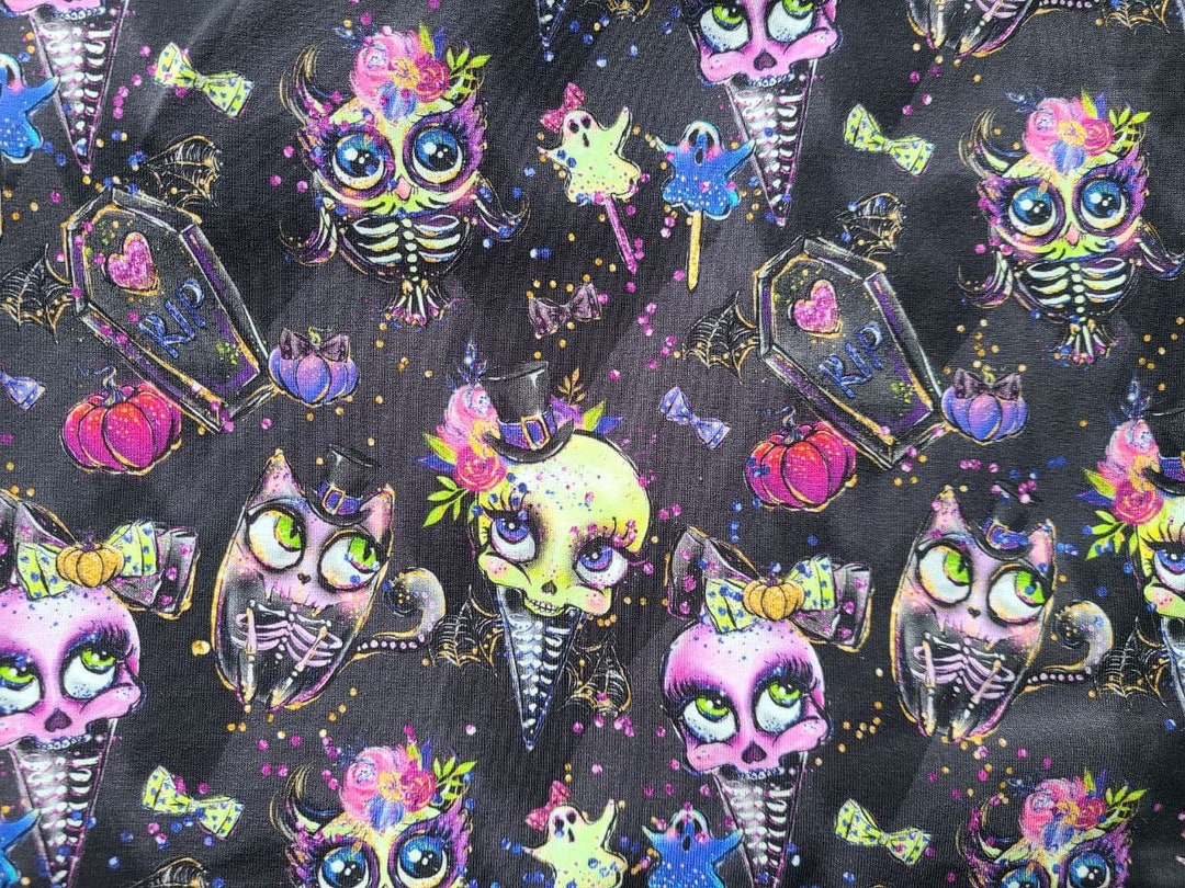 Halloween Goth Emo Punk Owls Theme 9x14in Tumbler Cut Fabric - Etsy